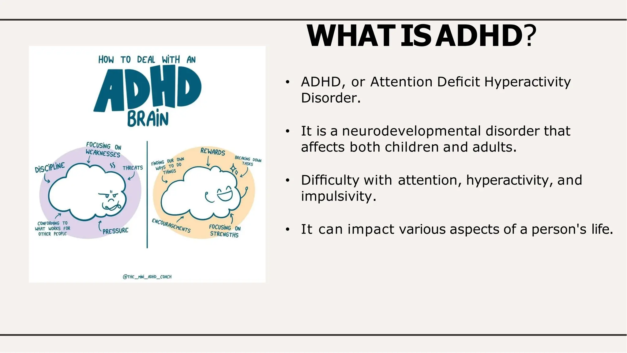 presentation on attention deficit hyperactivity disorder | PPTX