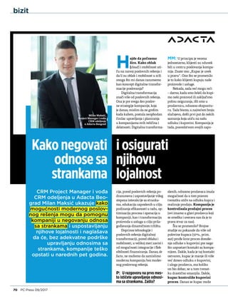 PC PRESS: CRM - Kako negovati stranke i osigurati njihovu lojalnost | PDF
