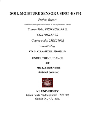 ESP32-Based Smart Soil Moisture Sensor System | DOCX