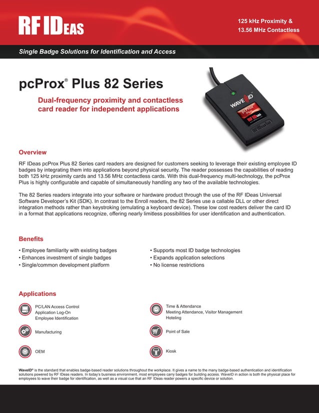 RFIDeas pcProx Plus 82 Series | PDF