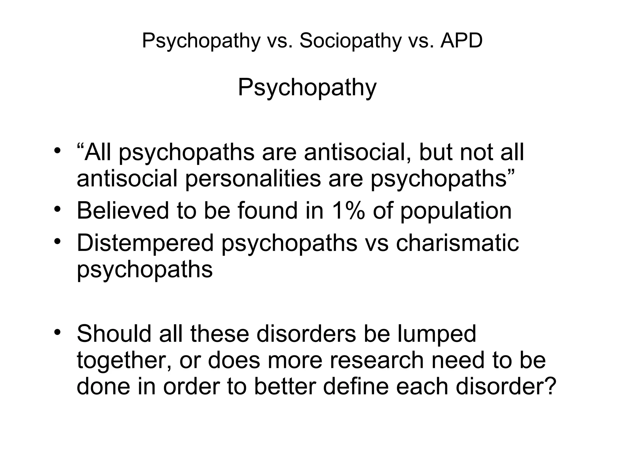 Psych Circle Psychopathy | PPT