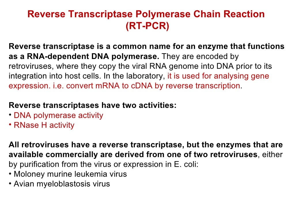 PCR, RT-PCR, FISH