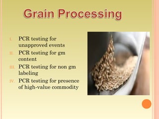 application of pcr in agriculture | PPT