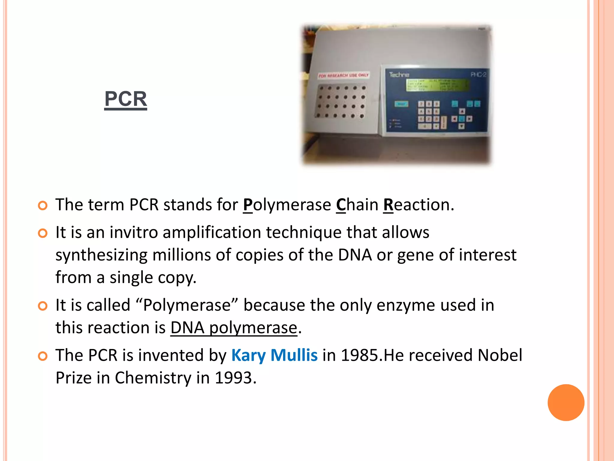 PCR- Steps;Applications and types of PCR (Exam point of view) | PPTX