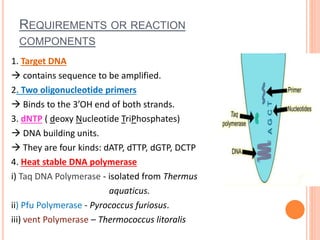 PCR- Steps;Applications and types of PCR (Exam point of view) | PPTX