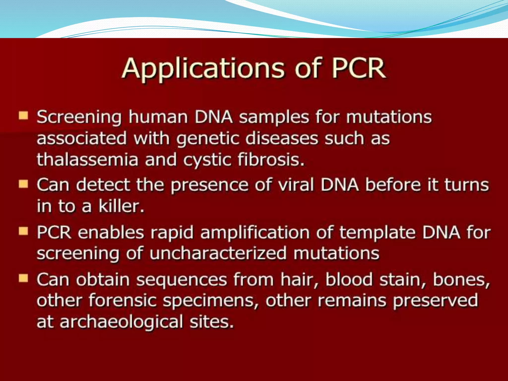Polymerase cHain reaction procedure and application | PPTX