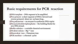 Polymerase Chain Reaction (PCR) by Kailash Sontakke | PPT