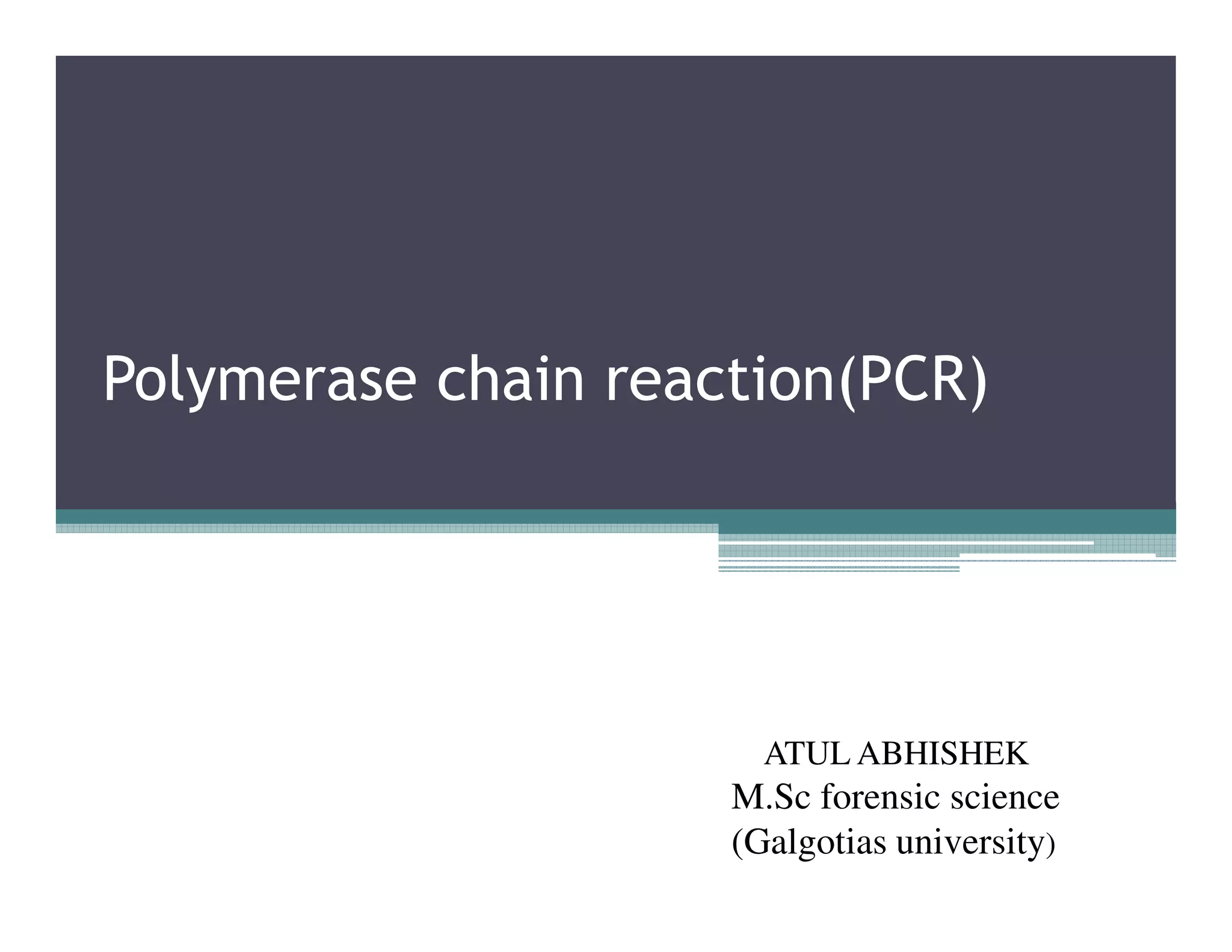 PCR and type of PCR | PPT