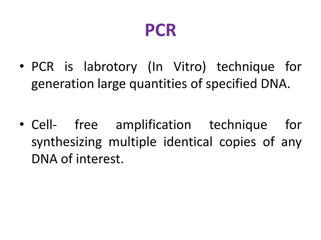 Polymerase Chain Reaction, PCR-139, Definition, Principle, Types and ...