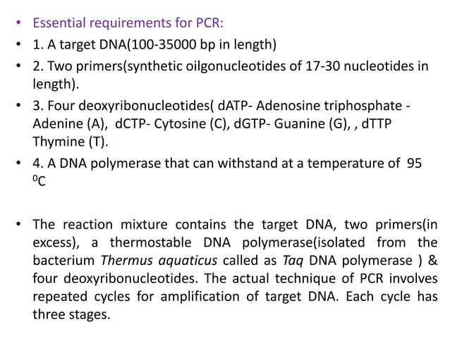 Polymerase Chain Reaction, PCR-139, Definition, Principle, Types and ...