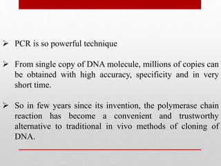 PCR - Polymerase Chain Reaction | PPT