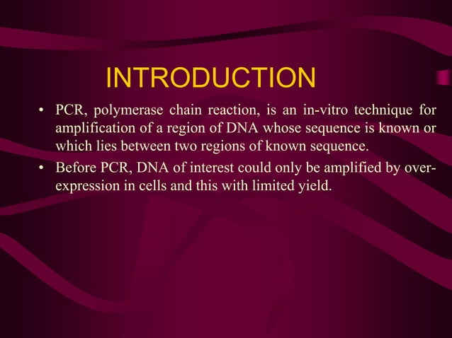 Polymerase Chain Reaction | PPT