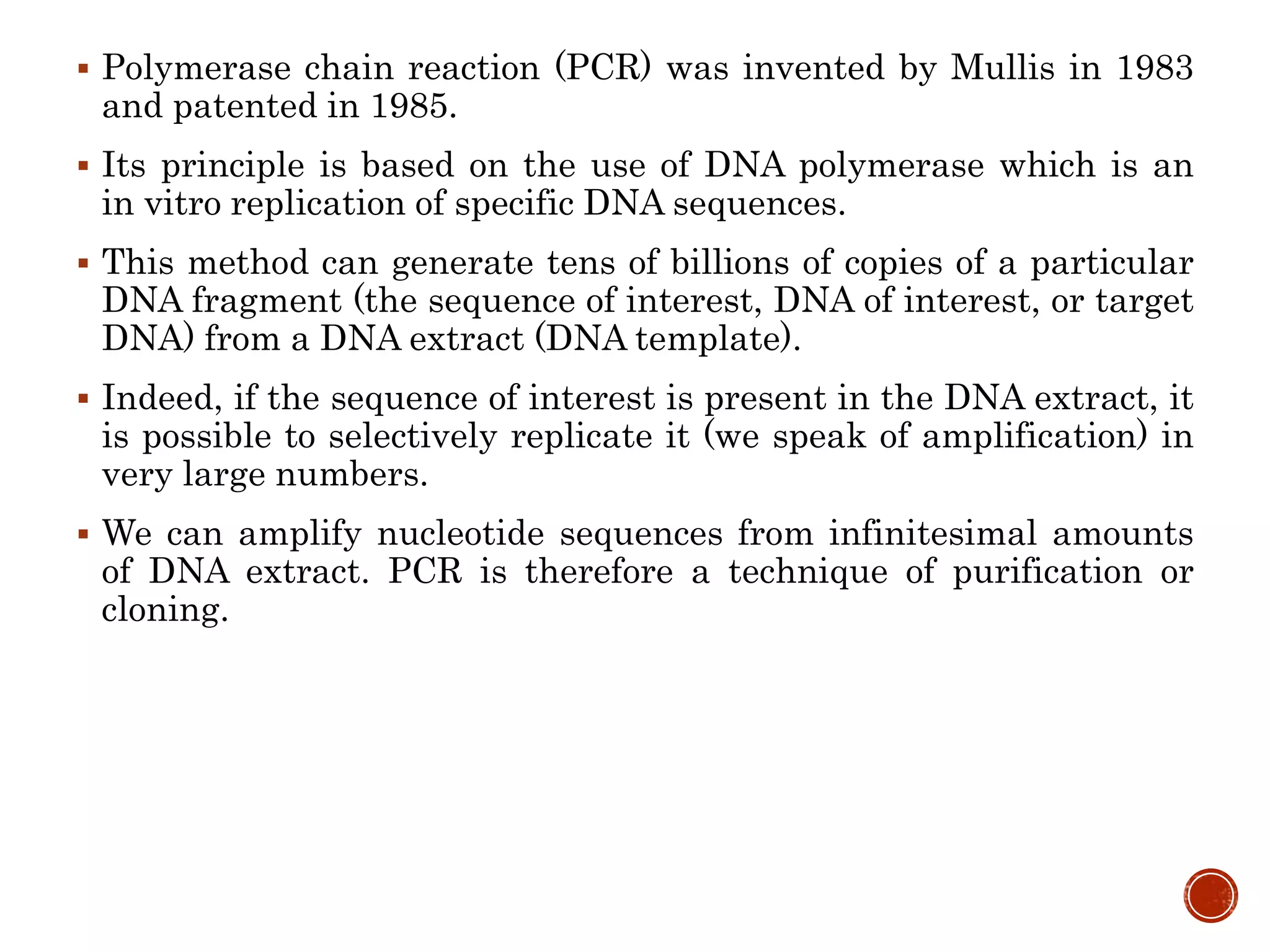 Pcr, Polymerase chain reaction principle of PCR, #PCR | PPTX