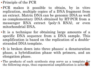 Pcr, Polymerase chain reaction principle of PCR, #PCR | PPTX