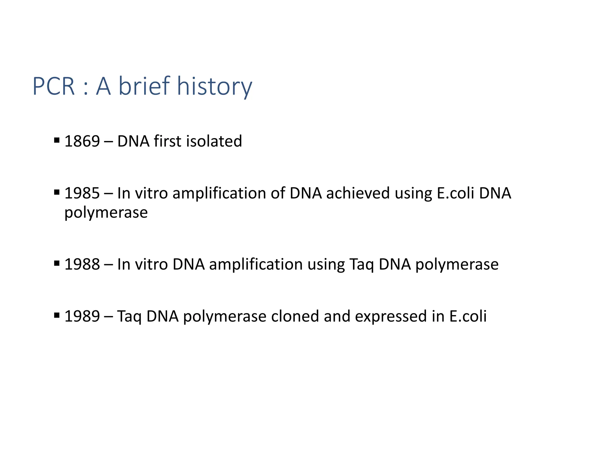 Introduction to Polymerase Chain Reaction (PCR) | PPT