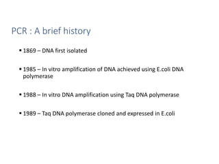 Introduction to Polymerase Chain Reaction (PCR) | PPT