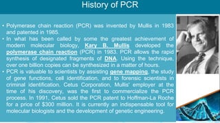 Polymerase Chain Reaction (PCR) and The Application.pptx