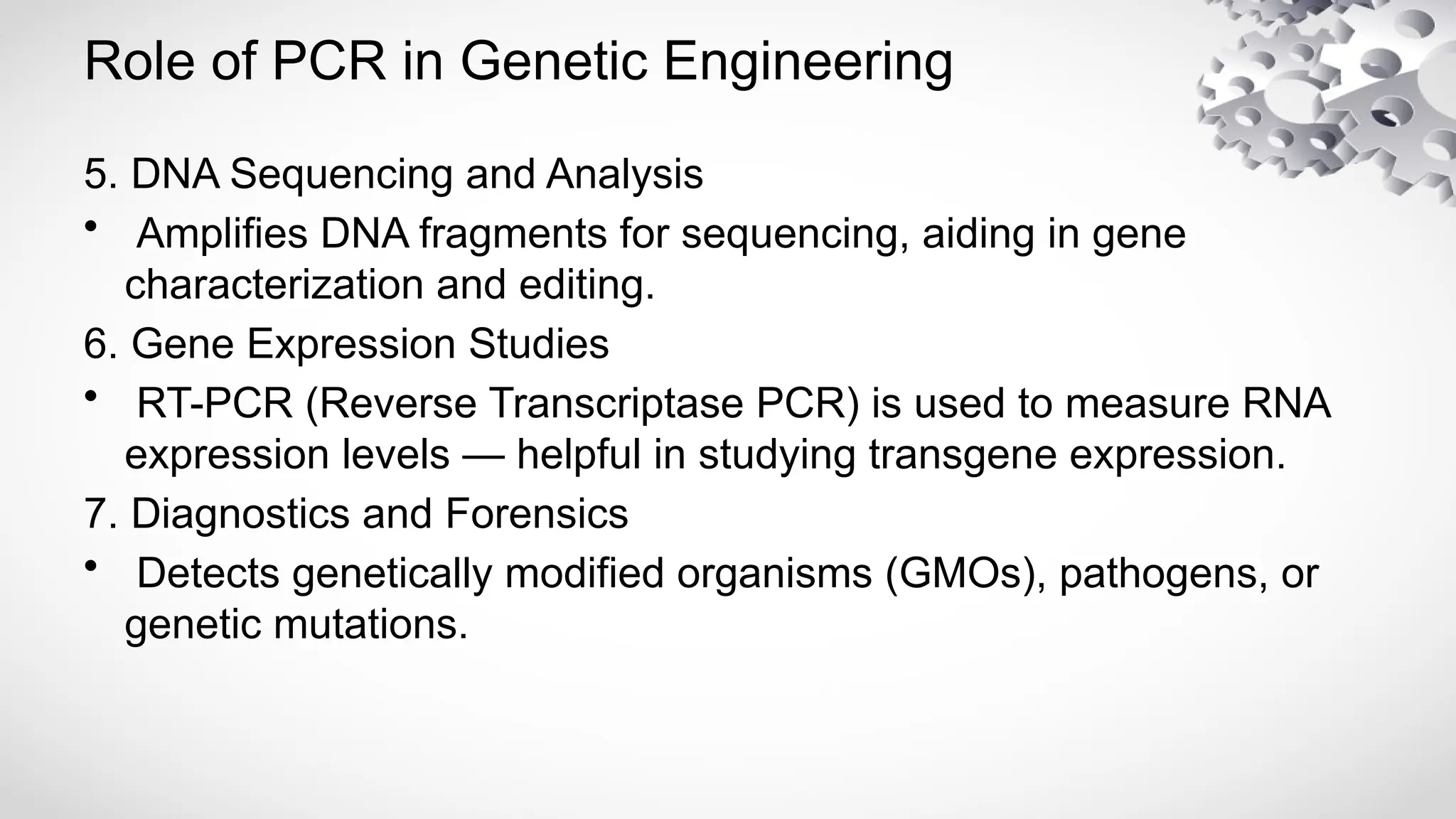 PCR,Role of PCR in Genetic Engineering.pptx