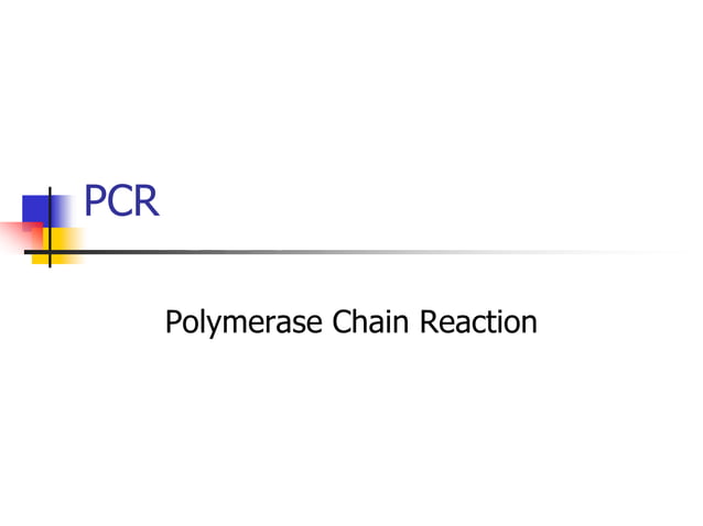 PCR PPT | PDF