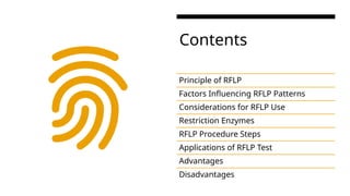 PCR RFLP for the genotype mapping and used in DNA fingerprinting | PPTX