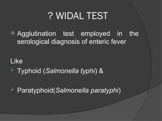 PCR-WIDAL.ppt/ TYPHOID TEST/ PCR WIDal test | PPT