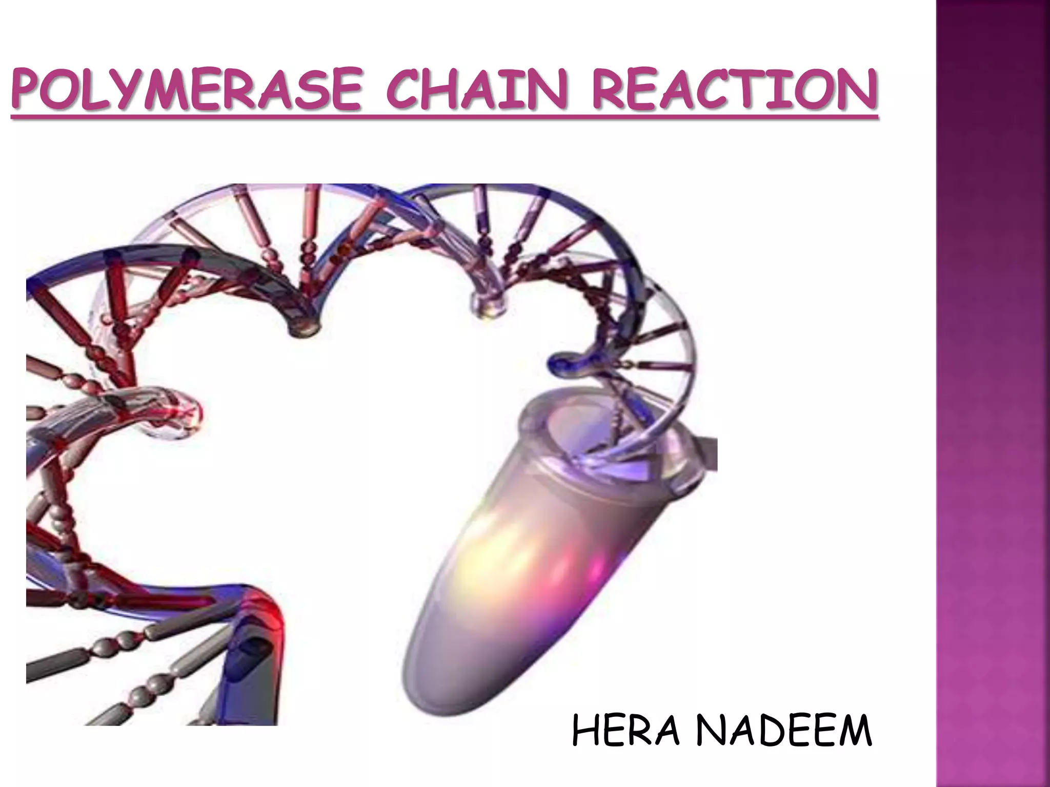 POLYMERASE CHAIN REACTION | PPTX | Chemistry | Science