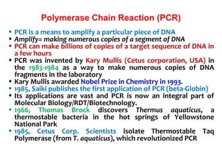 Pcr and its applications | PPT