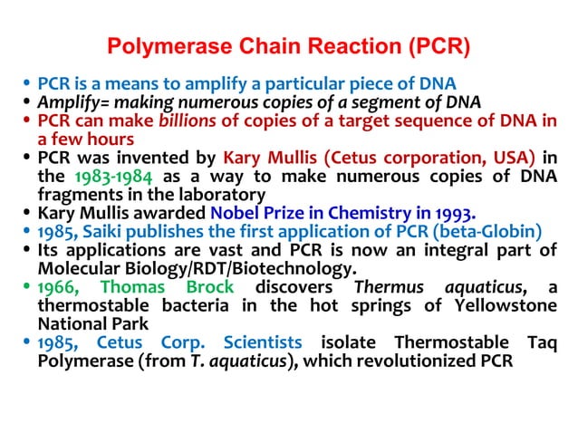 Pcr and its applications | PPT