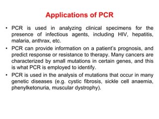 pcr and its applications in biotechnology | PPT