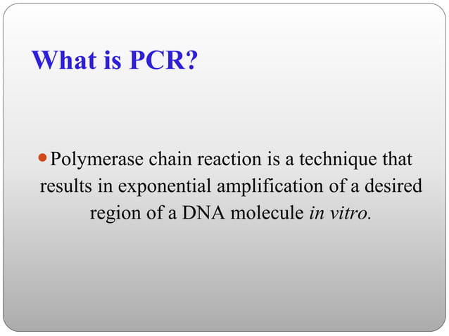 Pcr and its types | PPTX