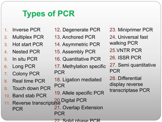 Pcr and its types | PPTX
