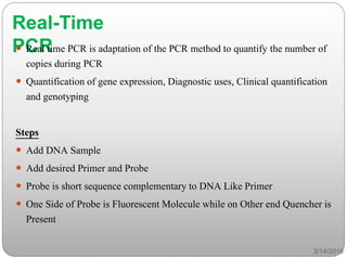 Pcr and its types | PPTX