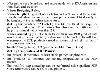PCR and Primer design.pptx which helps many students | PPTX