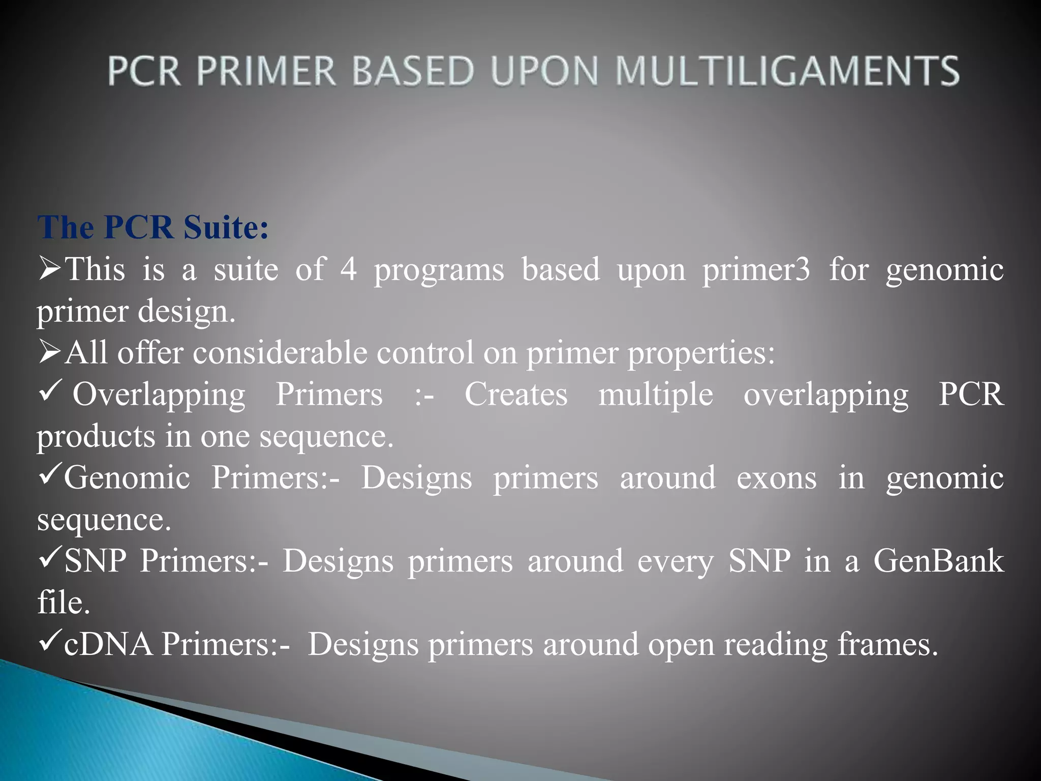 Pcr and primer designing | PPTX