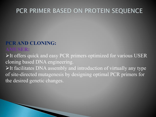 Pcr and primer designing | PPTX