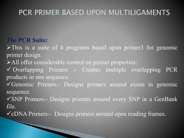 Pcr and primer designing | PPTX