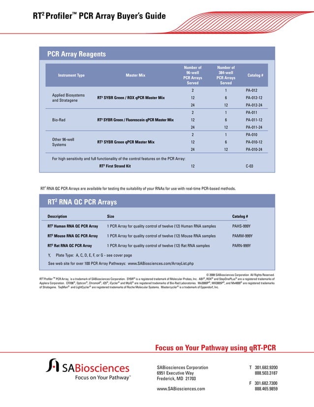 Pcr array guide | PDF