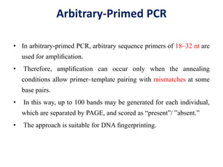 PCR based molecular markers | PPTX