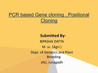 Pcr based gene cloning | PPTX