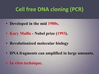 Pcr based gene cloning | PPTX