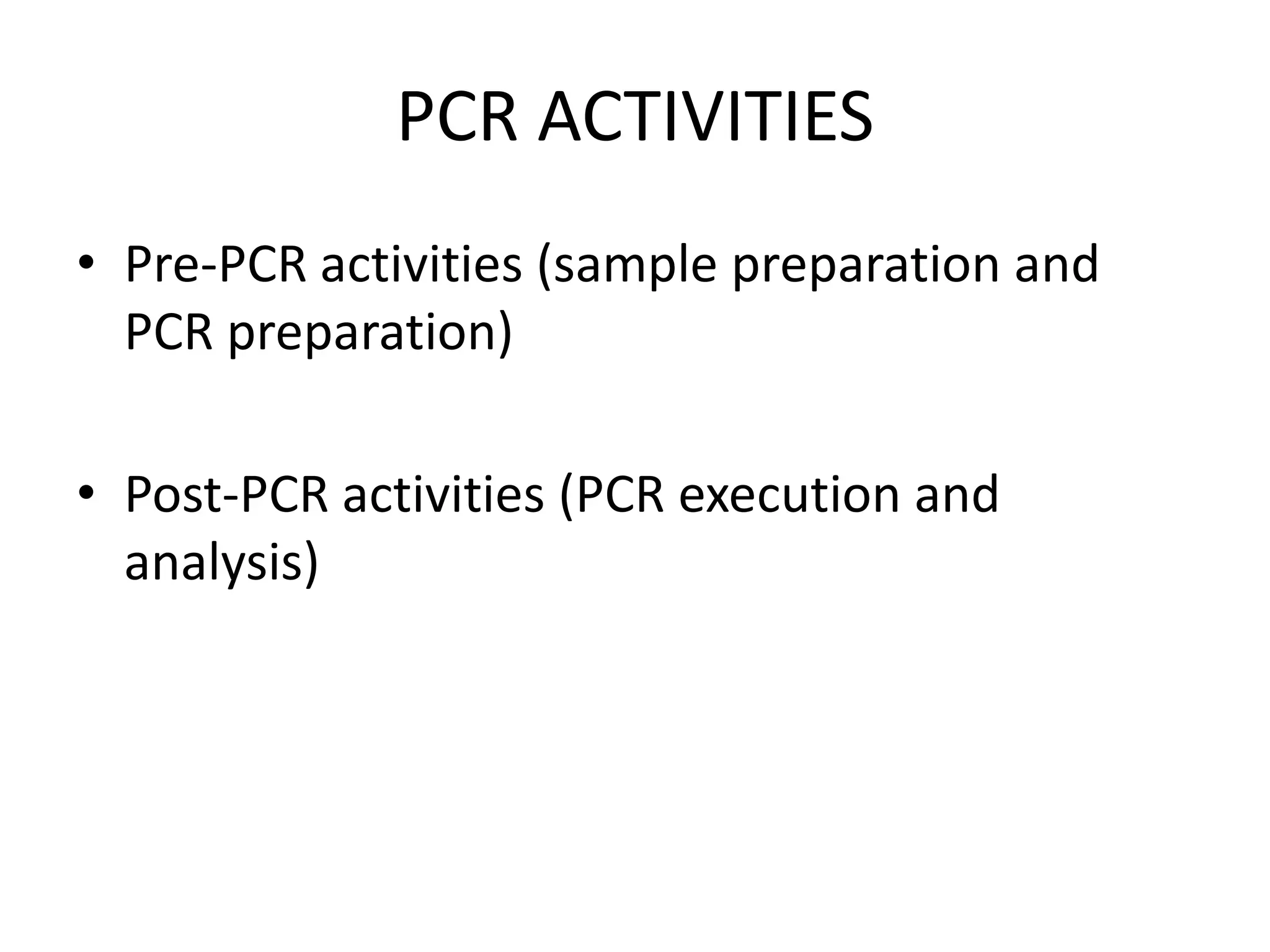 Pcr contamination prevention | PDF