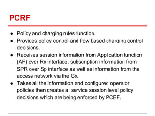 PCRF as an EPC component | PPT