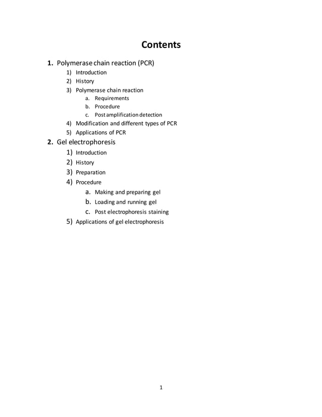 Pcr & gel | DOCX | Biological Sciences | Science
