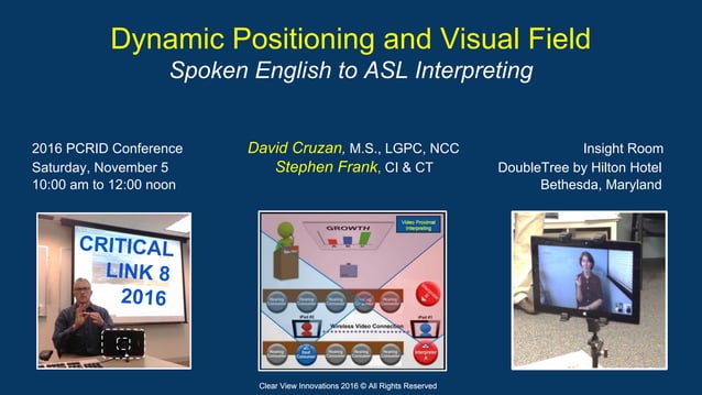 Dynamic Positioning and Visual Field for Interpreting | PPT