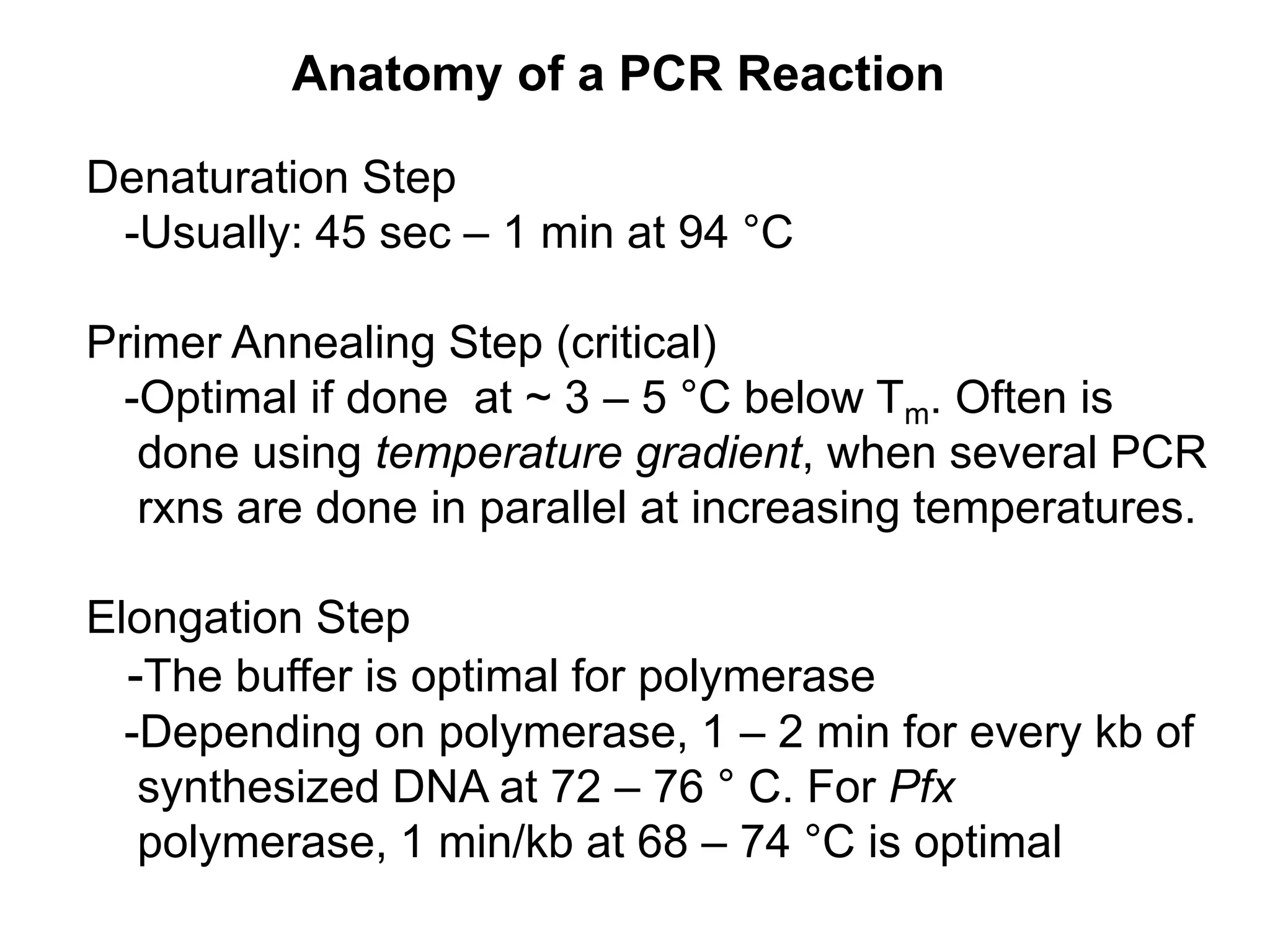 Polymerase Chain Reaction (PCR) Lecture | PPT | Chemistry | Science