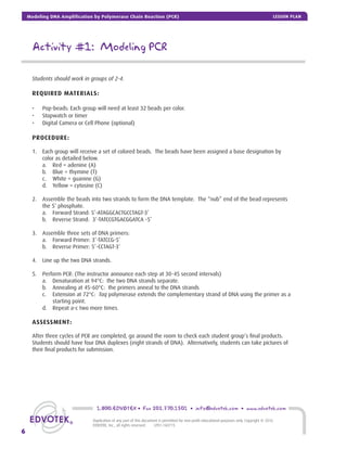 Modeling DNA Amplification by Polymerase Chain Reaction (PCR) | PDF