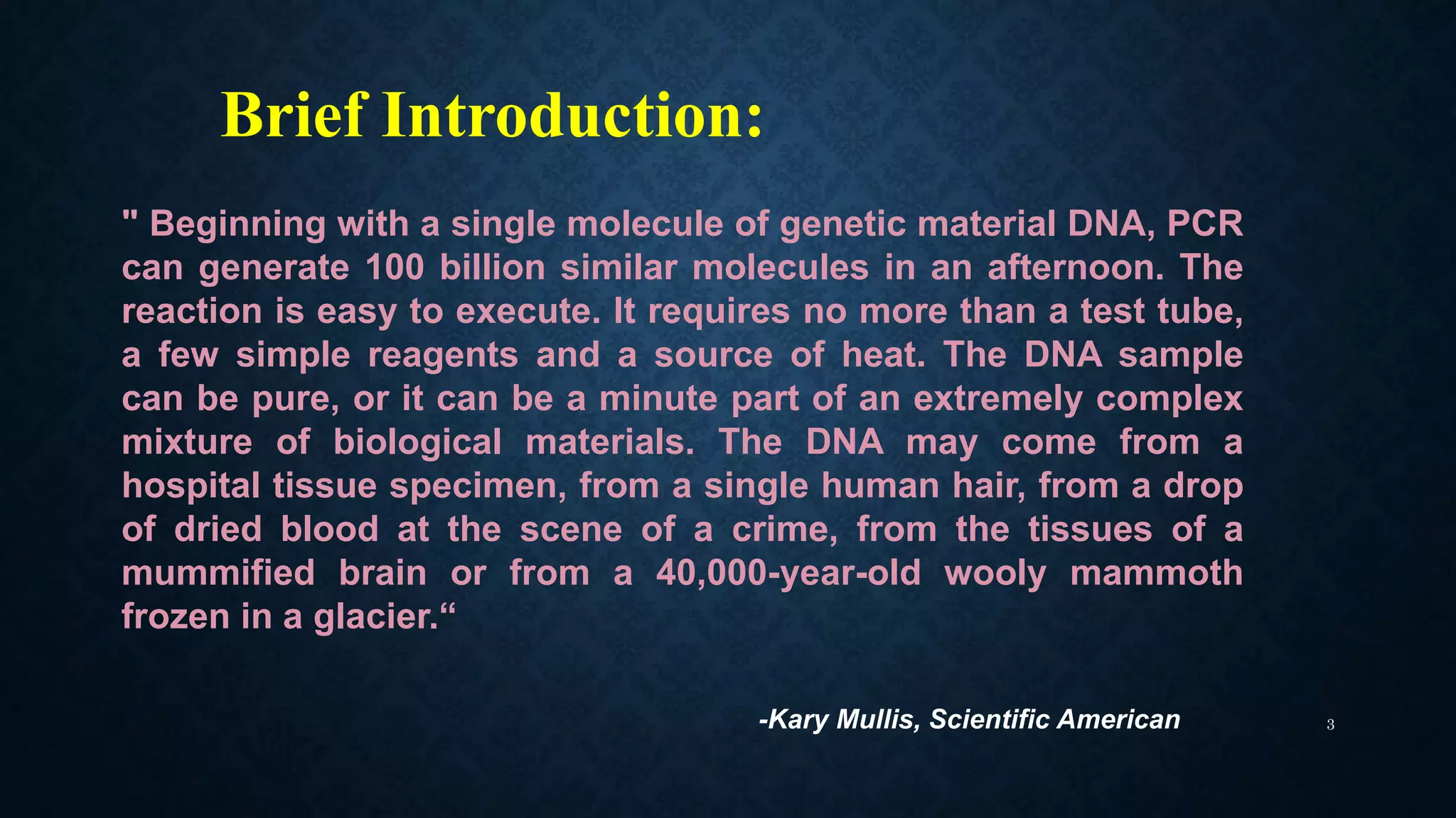 PCR Introduction | PPT