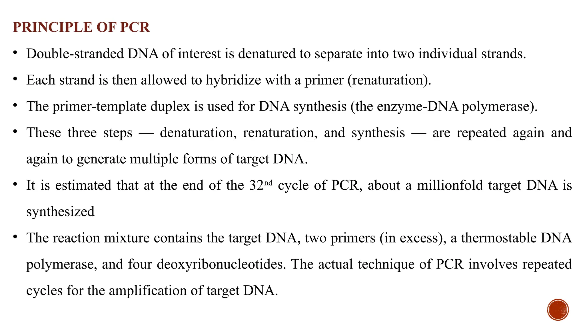 Polymerase Chain Reaction (PCR) notes as per PCI syllabus for B. Pharm ...