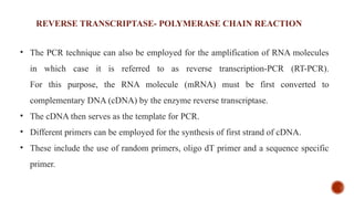 Polymerase Chain Reaction (PCR) notes as per PCI syllabus for B. Pharm ...