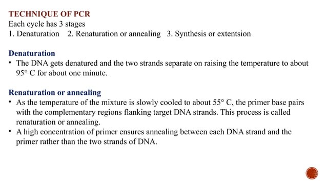 Polymerase Chain Reaction (PCR) notes as per PCI syllabus for B. Pharm ...